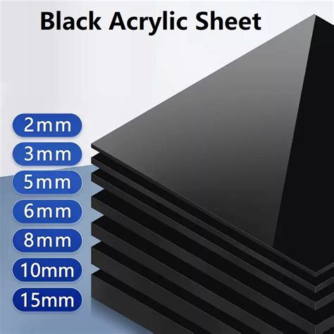 Acrylic Sheet Black Plexiglass For Laser Engraver Engraving Easy To Cut Diy Materials Plastic