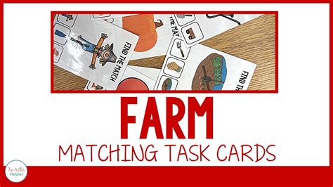 Farm Themed Errorless And Identical Matching Task Cards The Autism Helper