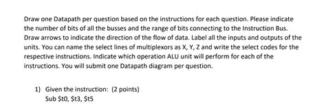Solved Draw One Datapath Per Question Based On The
