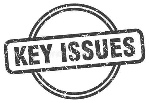 Key Issues Stamp Key Issues Round Grunge Sign Stock Vector