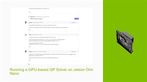 Running A Gpu Based Qp Solver On Jetson Orin Nano Help Docs For