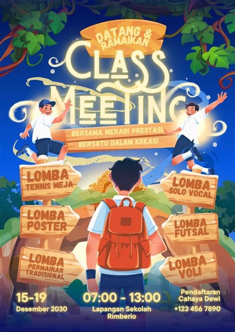 Gratis Contoh Poster Ruang Kelas Keren Canva