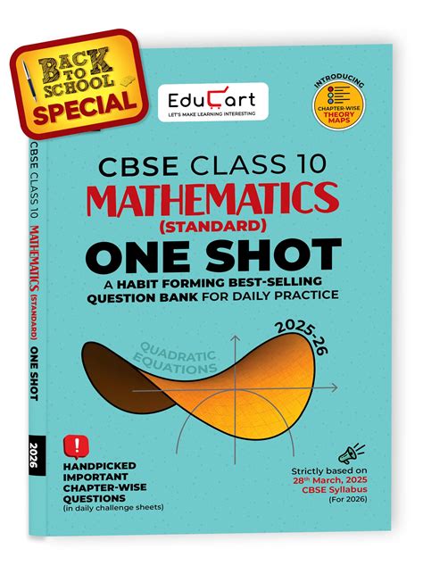 Educart One Shot Mathematics Standard Cbse Class 10 Question Bank