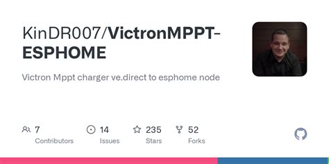 github kindr007 victronmppt esphome victron mppt charger ve direct
