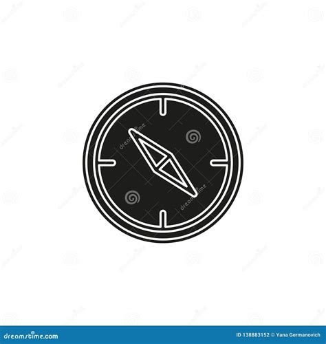 Vector Compass Icon Navigation Symbol Direction Icon Stock