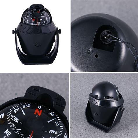 Futureoryy 1set Lighted Marine Compass With Jeweled Pivot Assembly For