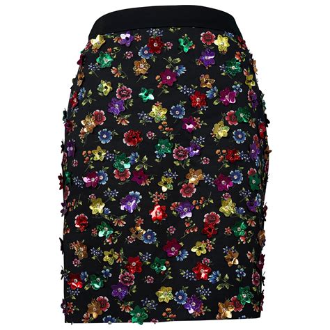 Moschino Jeans Denim Leather Peace Sign Lace Up Bandage Pencil Skirt