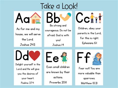 Alphabet Bible Verse Cards Printable Abc Bible Flashcards Preschool