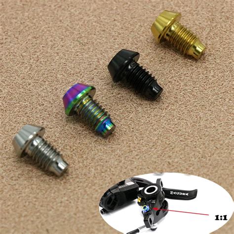 마구라 자전거 브레이크 클립용 유압 디스크 배기 나사 M6 산악 자전거 Tc4 티타늄 합금 오일 필링 블리드 나사 2 개