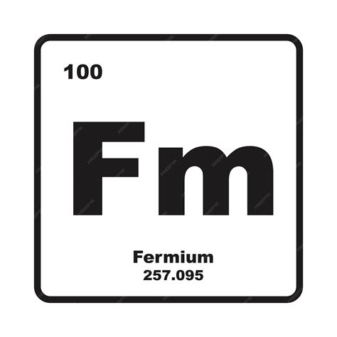 Premium Vector Fermium Chemistry Iconchemical Element In The Periodic