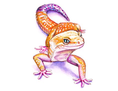 A Candy Colored Gecko Doodlewash®