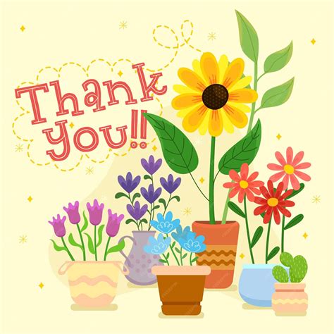 Thank You Flowers Clipart