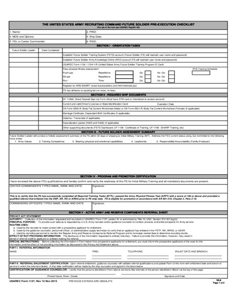 The United States Army Recruiting Command Future Soldier Pre Execution