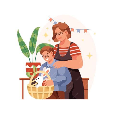 Premium Vector Home Selebration Of Easter Holiday Vector Banner Or Image