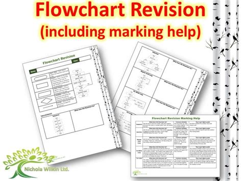 flowchart worksheet teaching resources gcse computer science