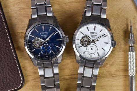 Neue Uhr Seiko Presage Sharp Edged Series Open Heart Spb415 Und Spb417