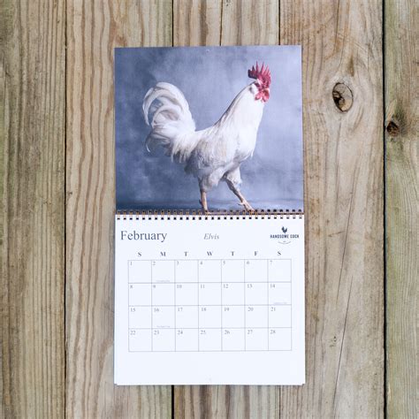 2026 Chicken Wall Calendar Handsome Cock Farm