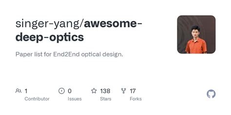 Github Singer Yangawesome Deep Optics Paper List For End2end