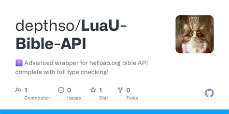 Github Depthsoluau Bible Api ️ Advanced Wrapper For Bible Api Complete With Full