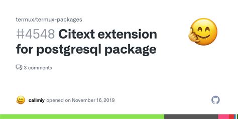 Citext Extension For Postgresql Package · Issue 4548 · Termuxtermux Packages · Github