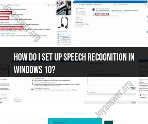 setting up speech recognition in windows 10 step by step guide