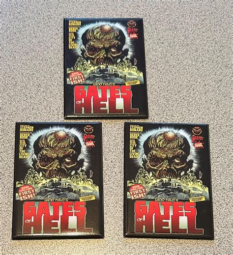 Gates Of Hell City Of The Living Dead Fridge Magnets Lucio Fulci Eibon