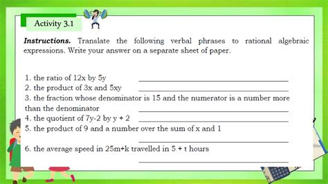 Translating Mathematical Phrases To Rational Algebraic Expressions Pptx