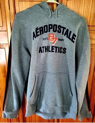 Womens Aeropostale Gray Hoodie Sweatshirt Size L Ebay