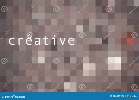 Abstract Pixel Brown Background Vector Geometric Texture Of Squares From Dark To Light Brown