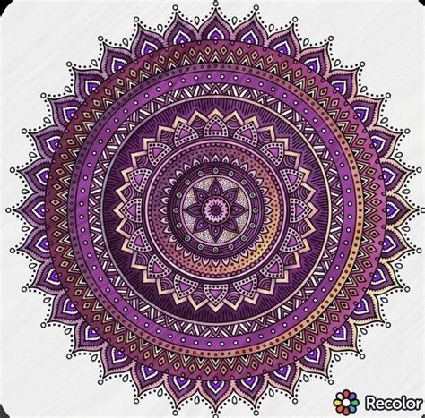 Purple And Pink Flower Mandala Design