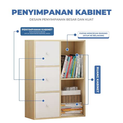 Jual Rak Buku Lemari Buku Rak Buku Susun Lemari Kayu Lemari