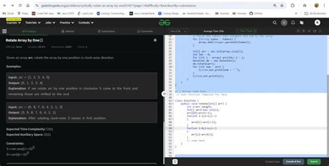 Javapractice Day14 Java Rotatearraybyone Countofsmaller