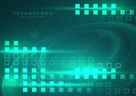 Green Technology Background With Lighting Effect Technology Light