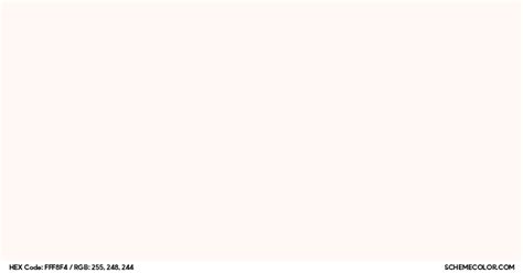 Fff8f4 Hex Color Code