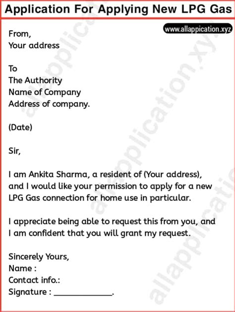 Application For Applying New Lpg Gas 3 Samples