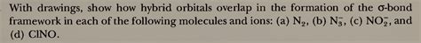 Solved With Drawings Show How Hybrid Orbitals Overlap In