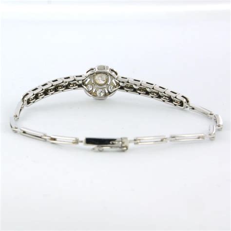 Bracelot With Diamonds 14k White Gold For Sale At 1stdibs