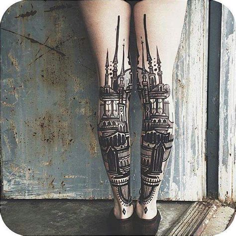 Castle Legs Back Of Leg Tattoos Calf Tattoo Tattoos