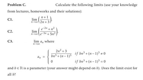 solved problem c from lectures homeworks and their
