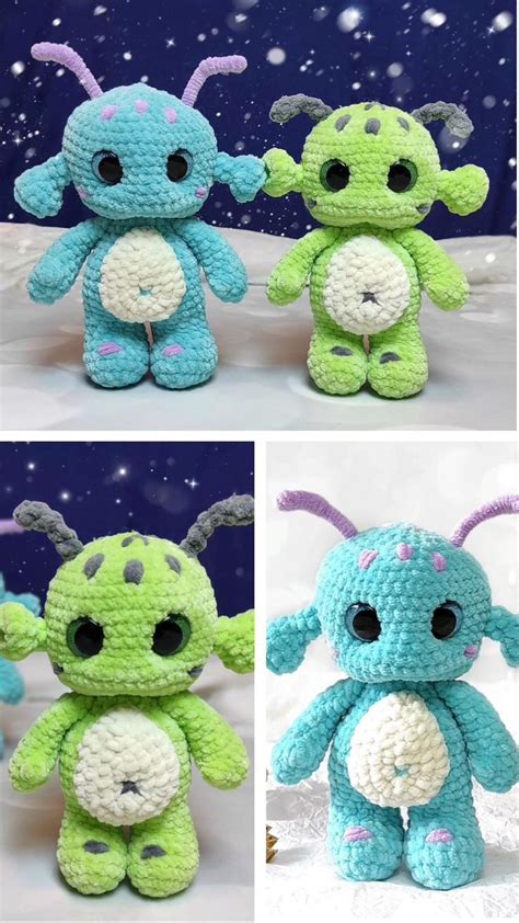 Alien Crochet Pattern Ufo Crochet Amigurumi Alien Plush Pattern Вязаные игрушки Вязание Игрушки