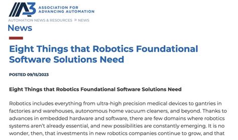 A3 Robotics On Linkedin A3membernews