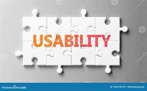 Usability Complex Like A Puzzle Pictured As Word Usability On A