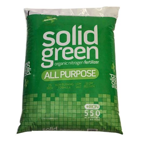 Solid Green Organic Nitrogen Fertilizer 36 Lb All Purpose Fertilizer