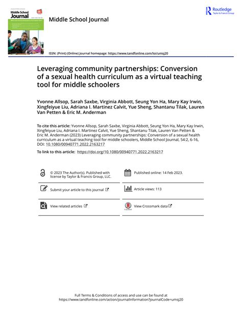 Pdf Leveraging Community Partnerships Conversion Of A Sexual Health