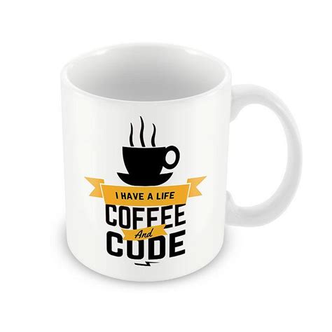 Caneca I Have A Life Coffee And Code Caneca Do Dev Canecas E
