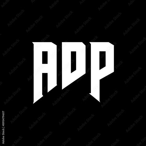 Adp Letter Logo Design For Technology Company Adp Logo Design Black