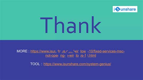 fixed cannot open services msc in windows 10 ppt