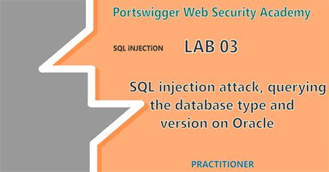 Sql Injection Attack Querying The Database Type And Versionportswigger