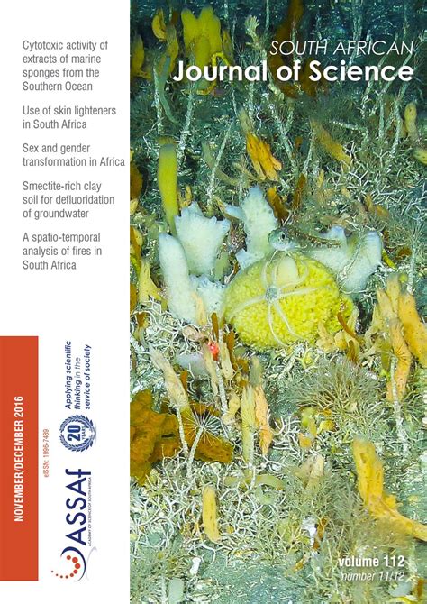 South African Journal Of Science Volume 112 Issue 1112 By South