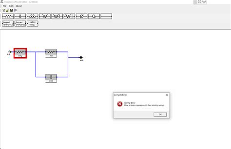 Why One Or More Components Has Missing Wires Warning Is Coming In Impedance Model Editor In